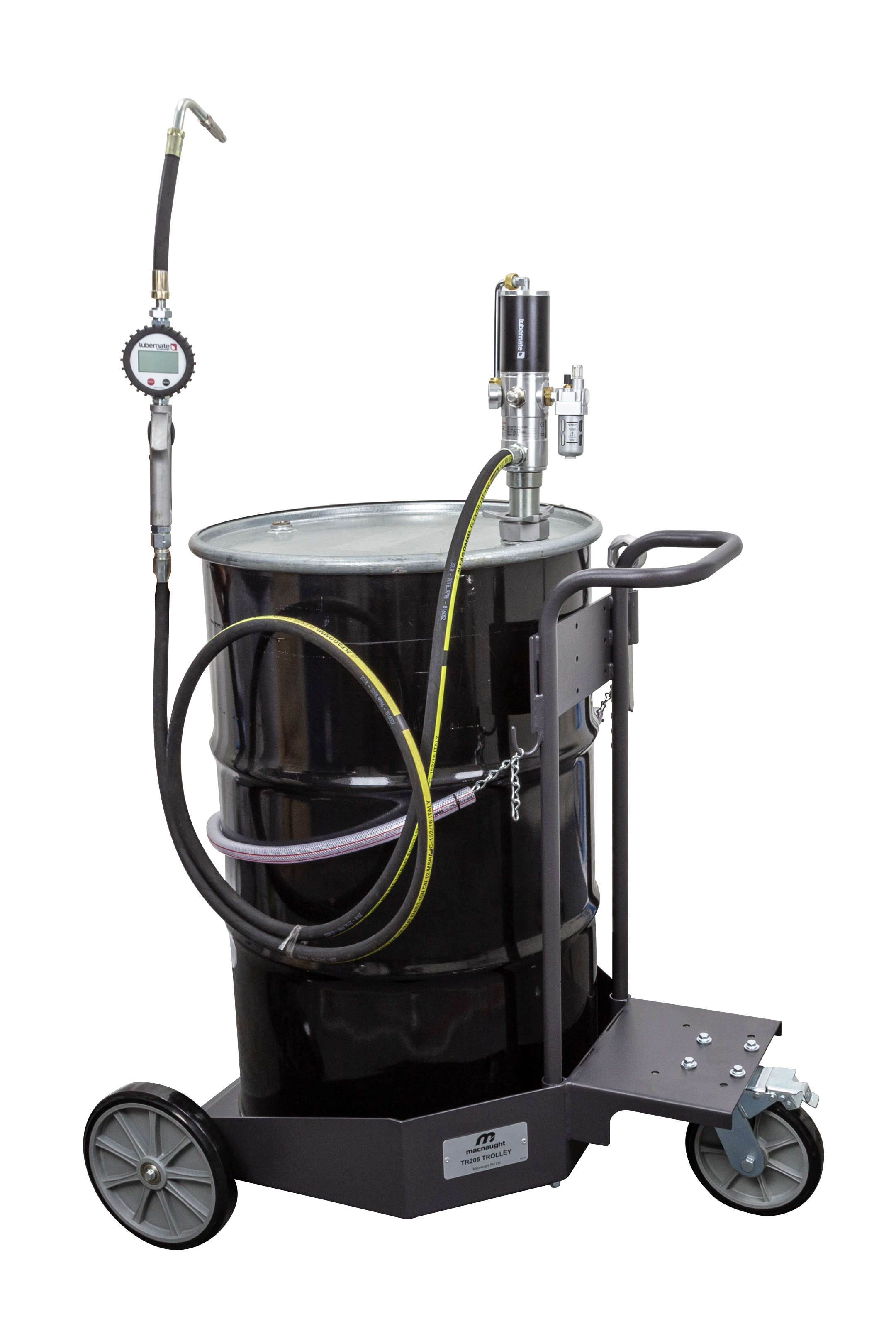 L-ARPD3 WITH HOSE, DIGITAL OIL GUN&205L DRUM TROLLEY - Macnaught ...